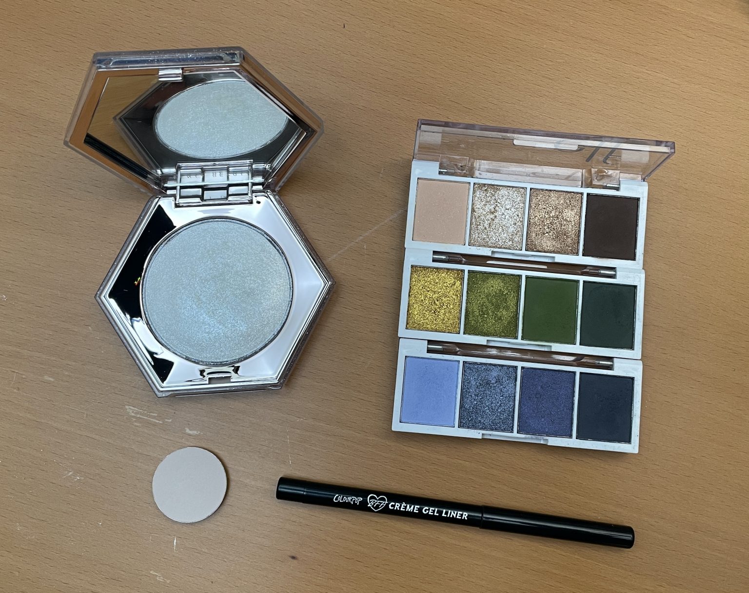 Elf Bite Size Eyeshadow + Fenty Diamond Bomb Highlighter Look - Coffee ...