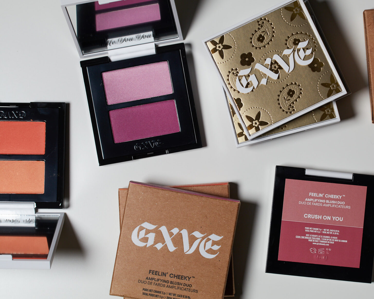 GXVE Beauty Feelin' Cheeky Blush Duo Swatches - Coffee & Makeup