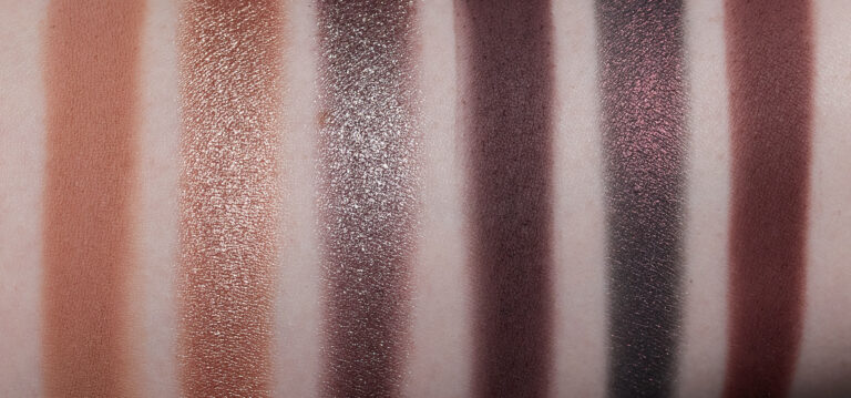 Huda Beauty Pretty Grunge Palette Swatches - Coffee & Makeup