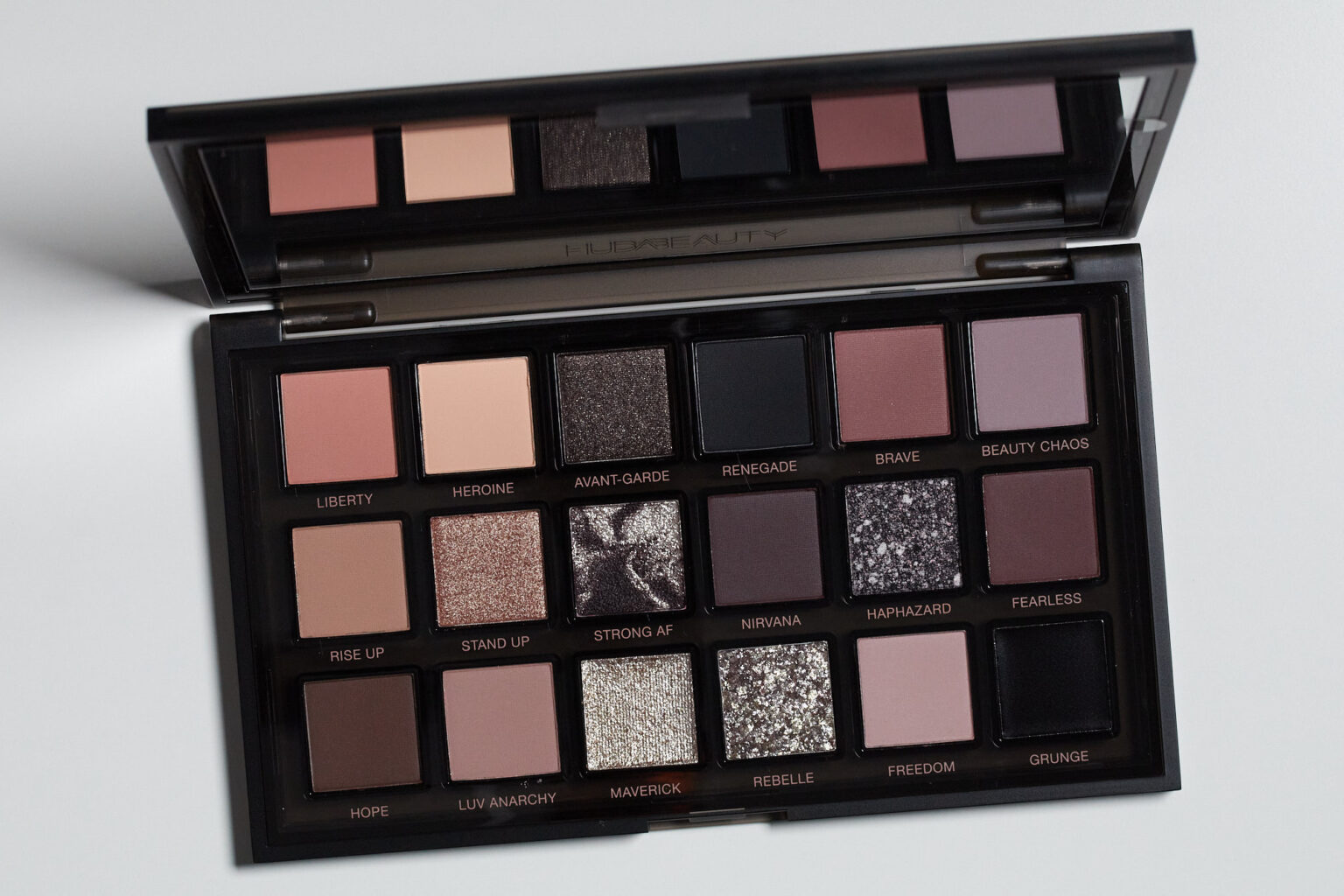 Huda Beauty Pretty Grunge Palette Review - Coffee & Makeup